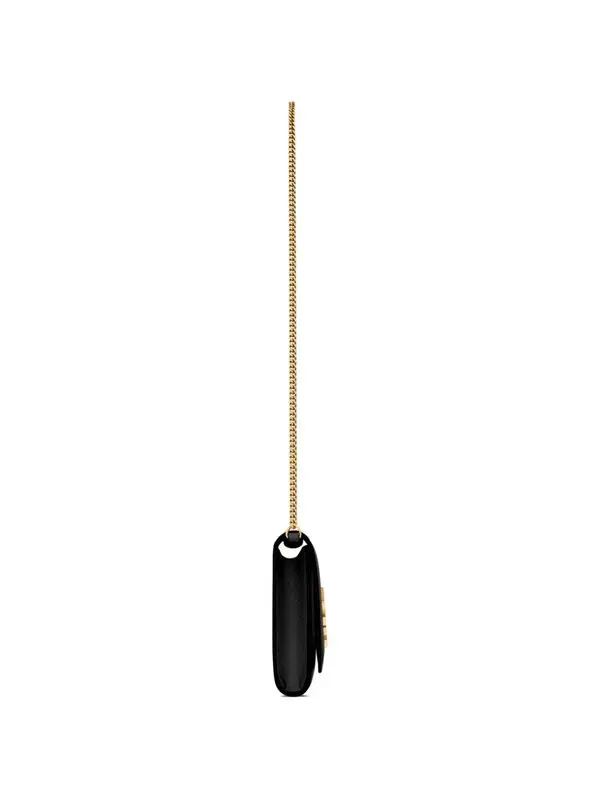Saint Laurent Kate Clutch In Grain De Poudre Leather - Black