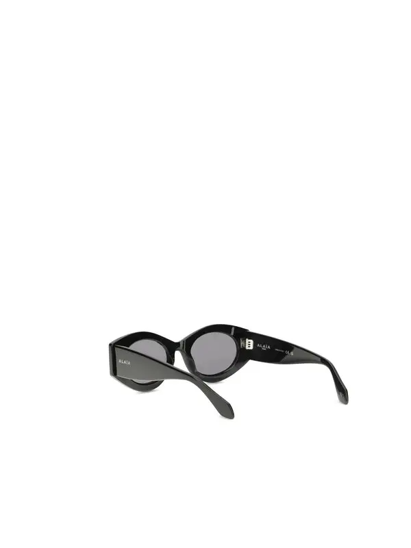 Alaïa Oval Sunglasses - Black