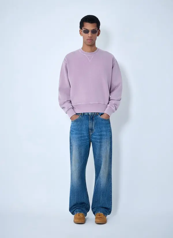 Our Legacy Ribbed Cotton Crewneck Sweatshirt