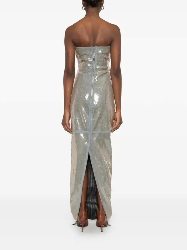 Rick Owens Long Sequin Dress - Blue