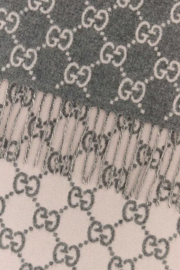 Gucci Embroidered Cashmere Reversible Scarf