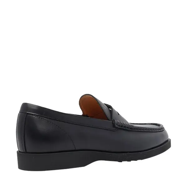 TOD'S Leather Slip-on Loafers - Black