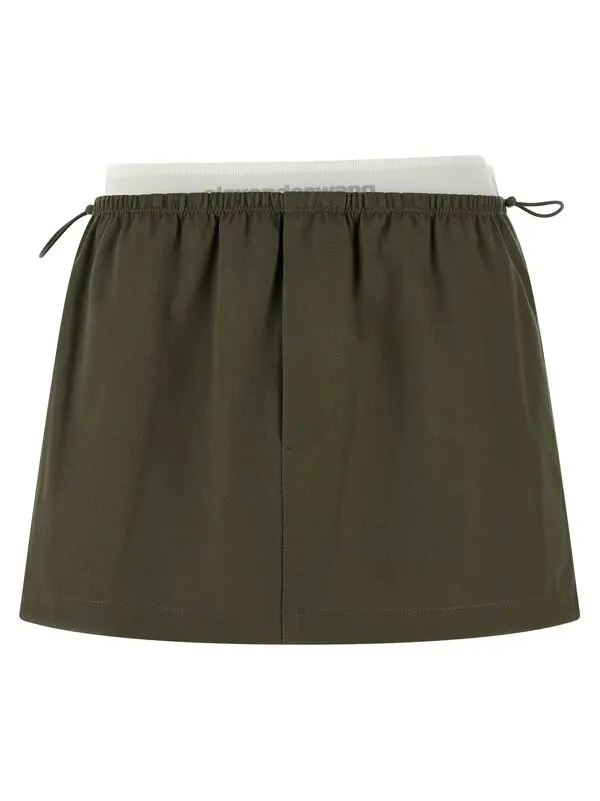 Alexander Wang Double Layer Waist Mini Skirt - Green