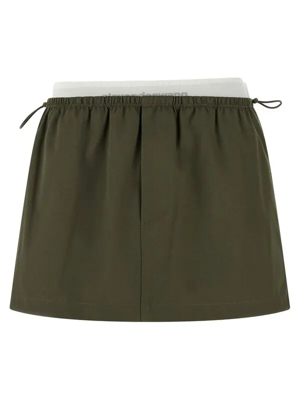 Alexander Wang Double Layer Waist Mini Skirt - Green