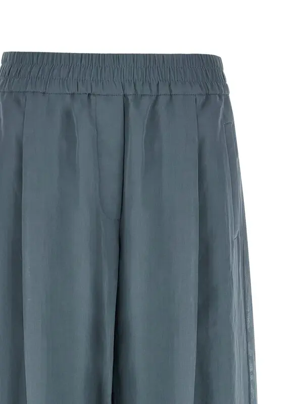 Brunello Cucinelli Cotton Organza Wide Leg Pants