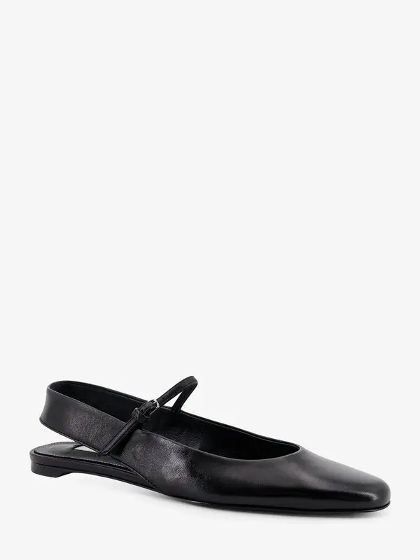 TOTEME Leather Ballerinas With Adjustable Buckle Strap