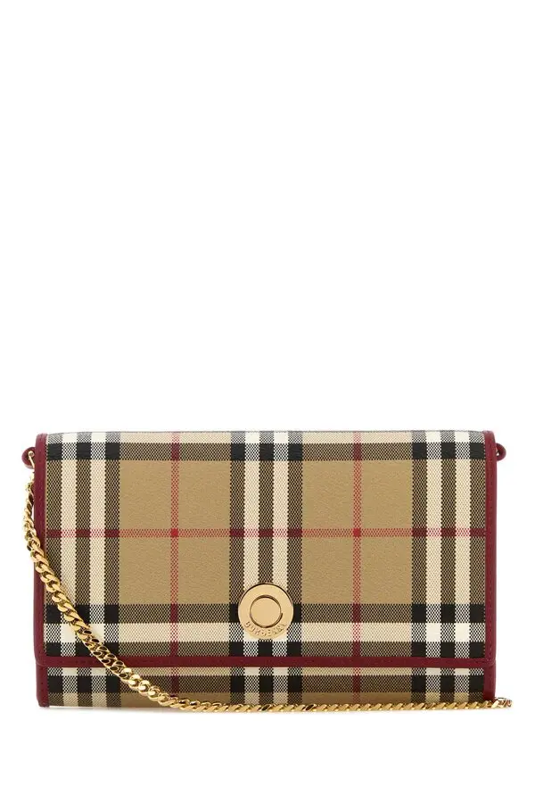Burberry Printed Canvas Check Wallet - Multicolor