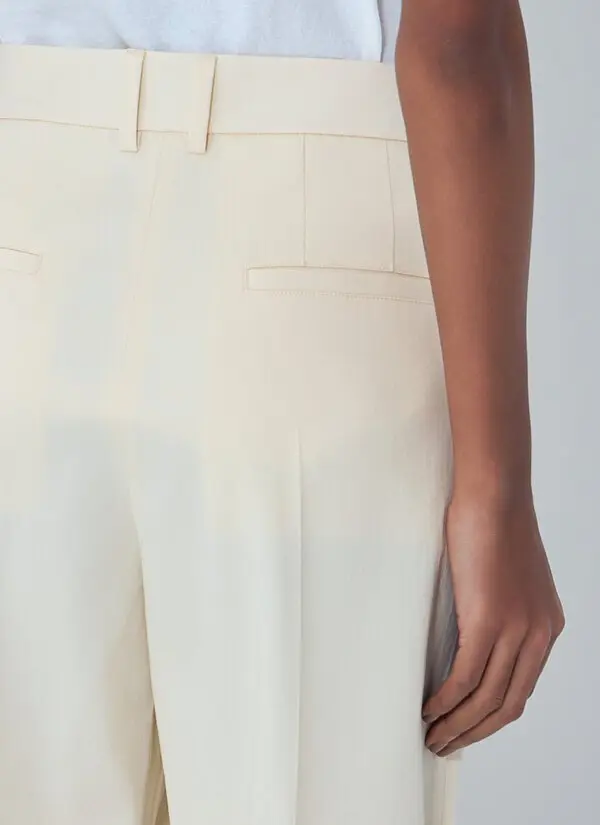 Moncler Cotton Gabardine Wide-leg Tailored Trousers - Multicolor