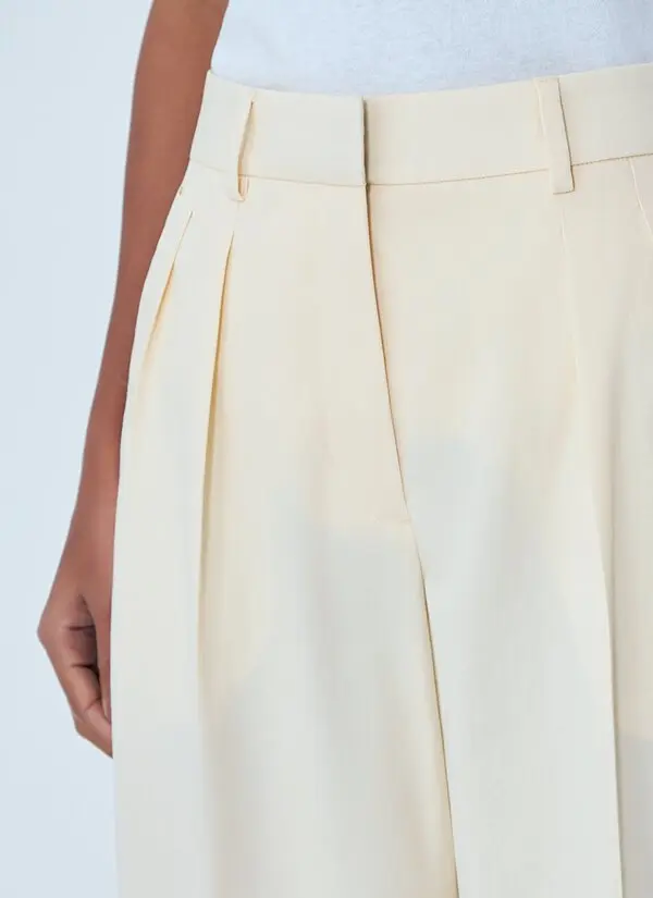 Moncler Cotton Gabardine Wide-leg Tailored Trousers - Multicolor