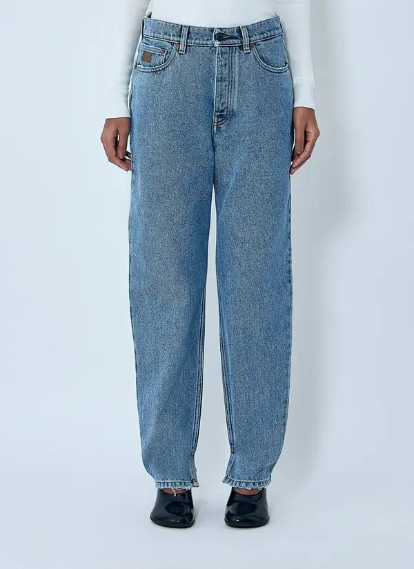 Chloé Tapered Jeans With Logo Patch