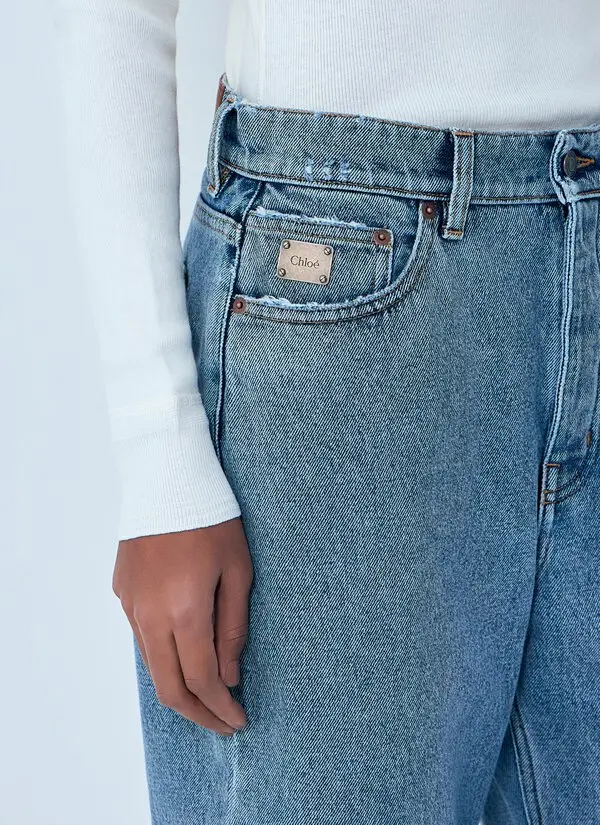 Chloé Tapered Jeans With Logo Patch