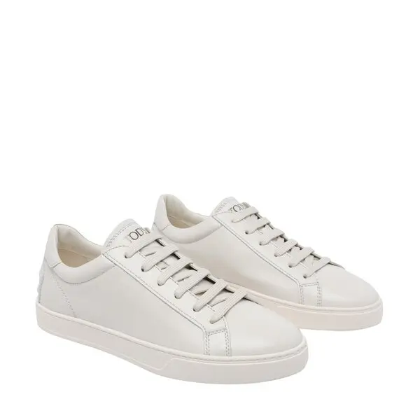 TOD'S Leather Effect Lace-up Sneakers - White