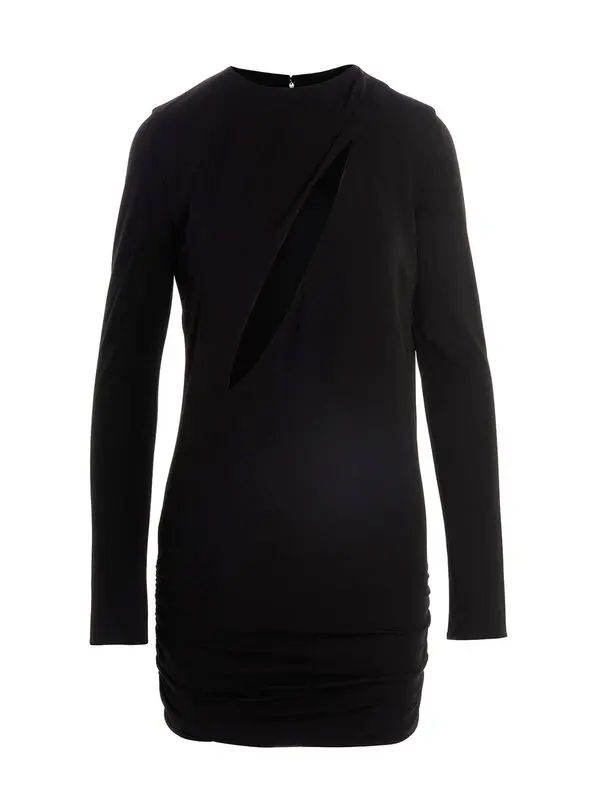 Versace Cut Out Jersey Dress - Black