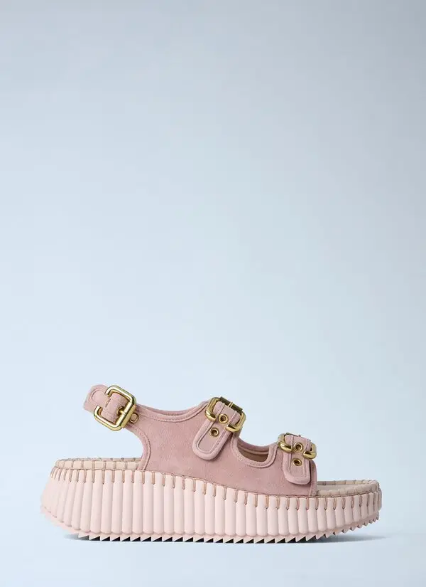 Chloé Nama Platform Sandal - Pink