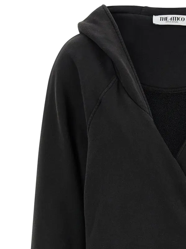 Attico Hooded Faded American Fleece Dress