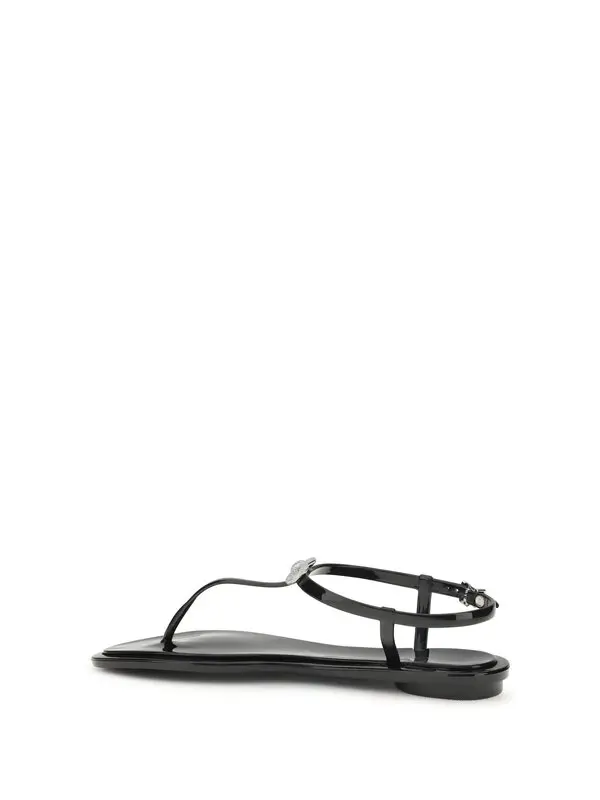 Mach & Mach Double Bow Sandals - Black