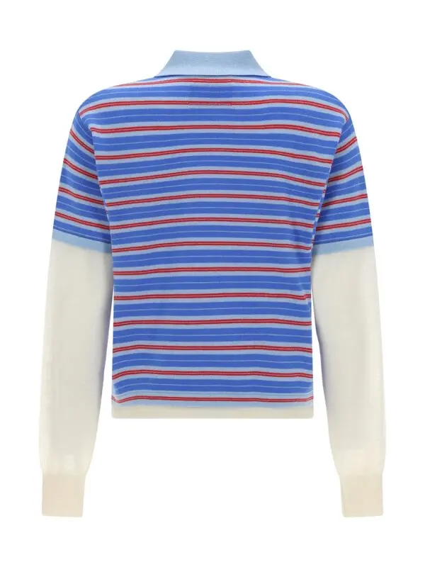 Guest In Residence Layered Stripe Rugby Polo Shirt