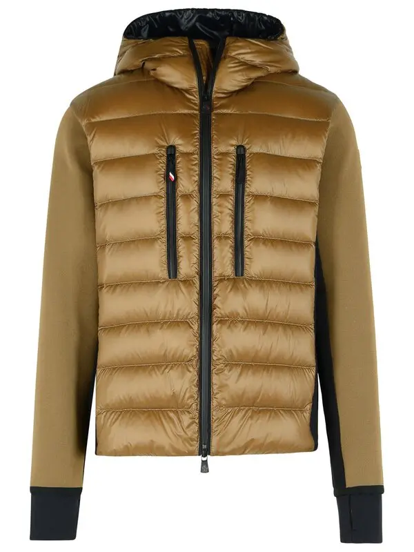Moncler Padded Hoodie With Zip - Cream