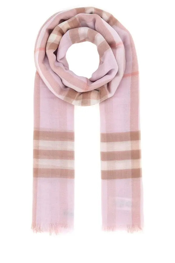 Burberry Embroidered Wool Scarf - Multicolor