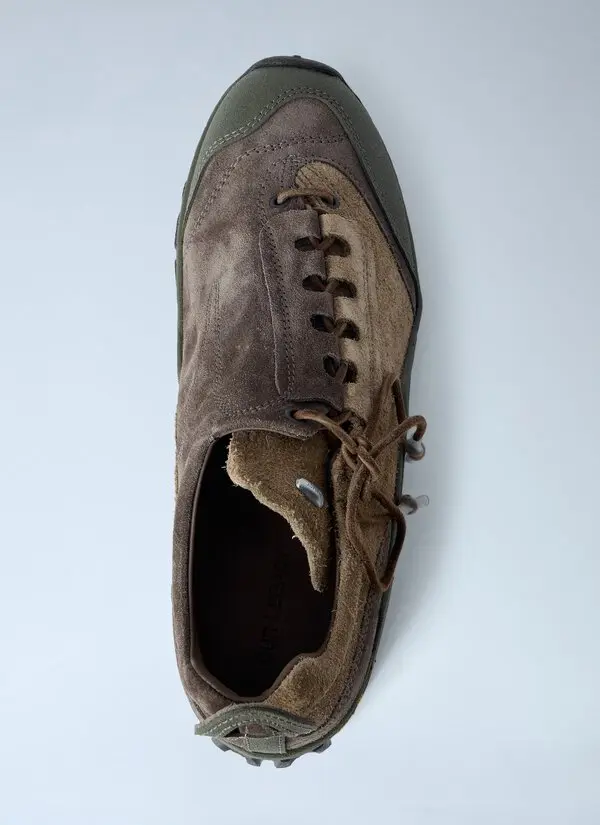 Our Legacy Gabe Suede And Mesh Hiking Sneakers - Cream