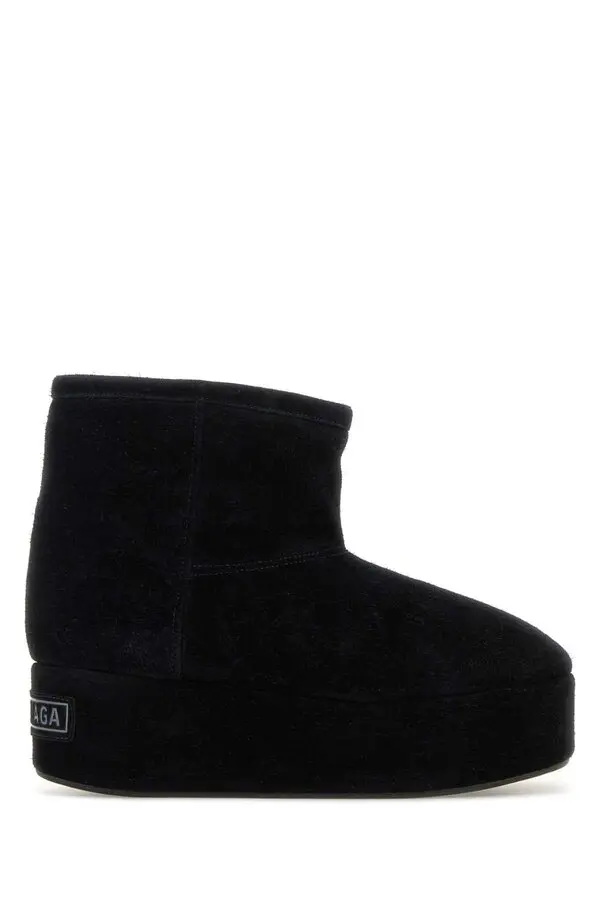 Balenciaga Suede Alaska Ankle Boots - Black