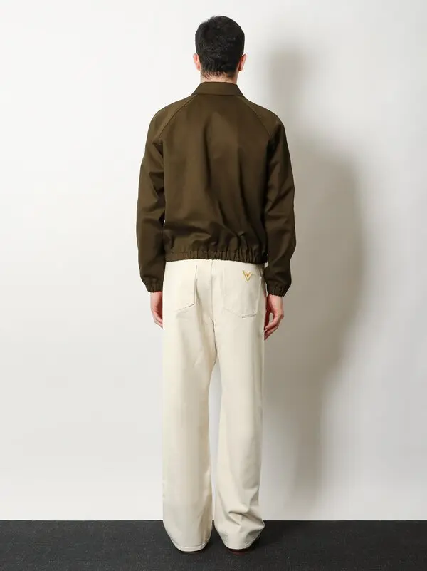Valentino Garavani Cotton Zip-up Jacket With Vgold Details - Multicolor