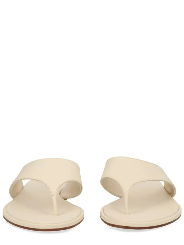 AeydĒ Leather Thong Sandals - Cream