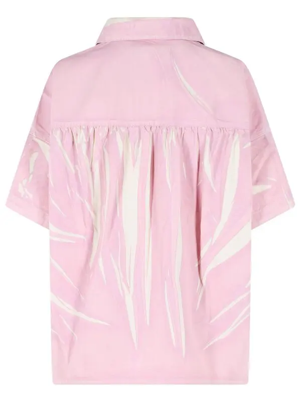 Marni Oversized Cotton Printed Shirt - Pink