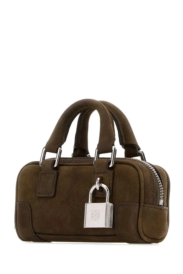 Loewe Nano Amazona Handbag In Mud Leather