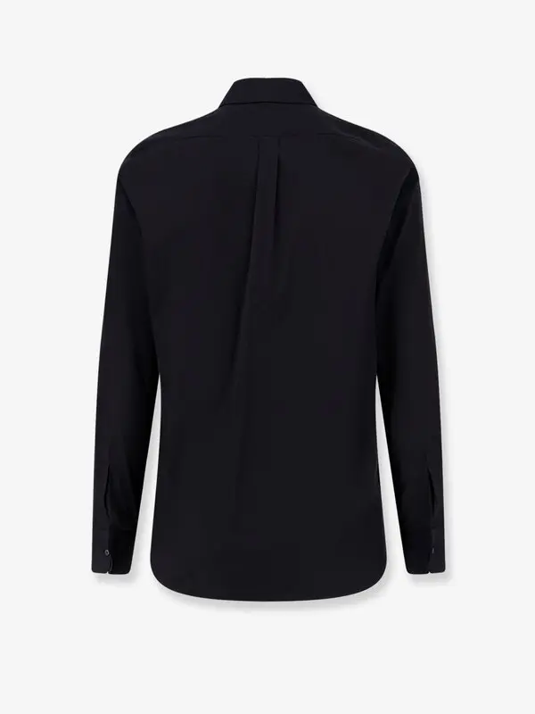 Dolce & Gabbana Cotton Shirt With Iconic Logo On The Front