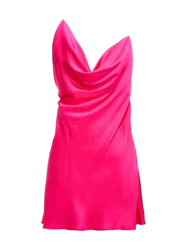 Y/project Satin Dress With Criss-cross Back Detail - Pink