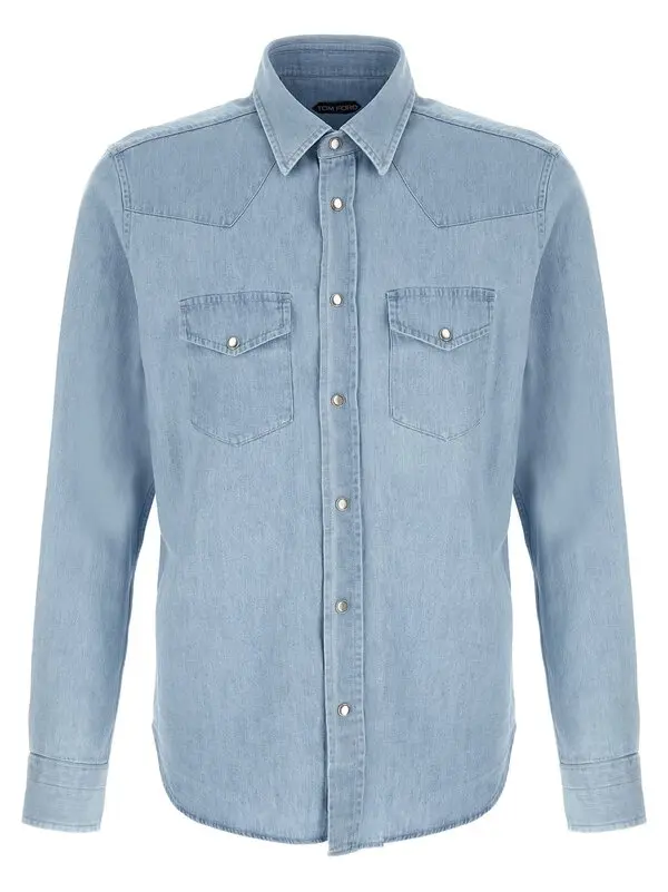 TOM FORD Western' Shirt - Blue