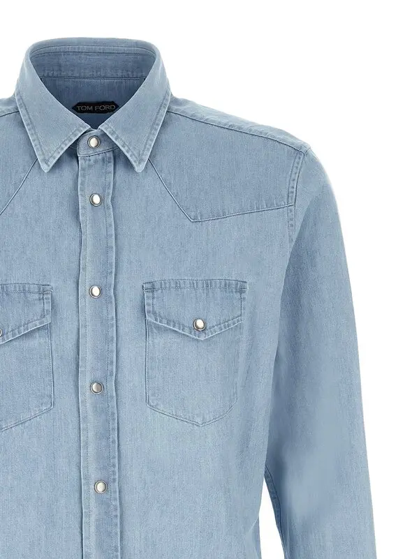 TOM FORD Western' Shirt - Blue