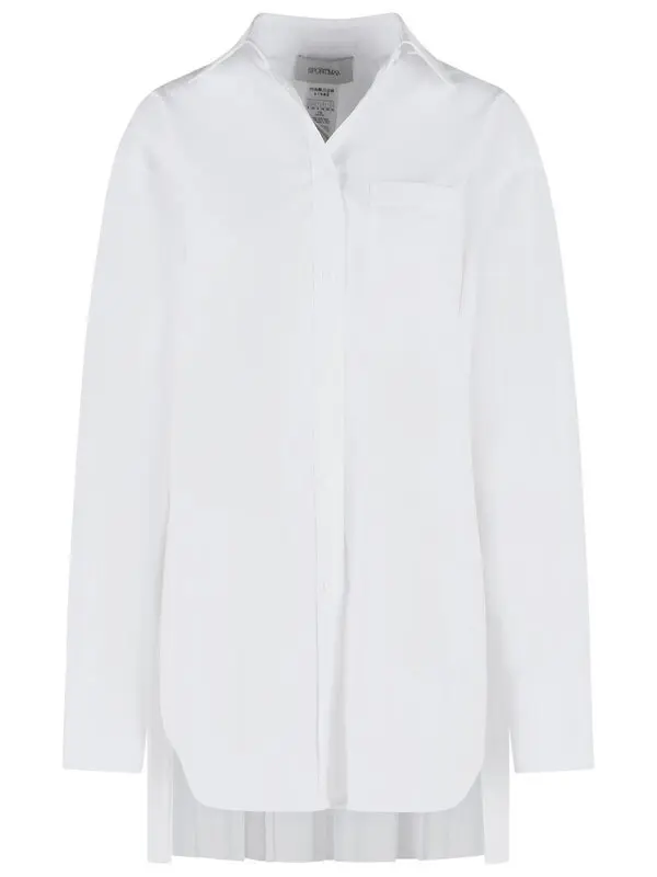 Sportmax Cotton Blend Shirt Dress - White
