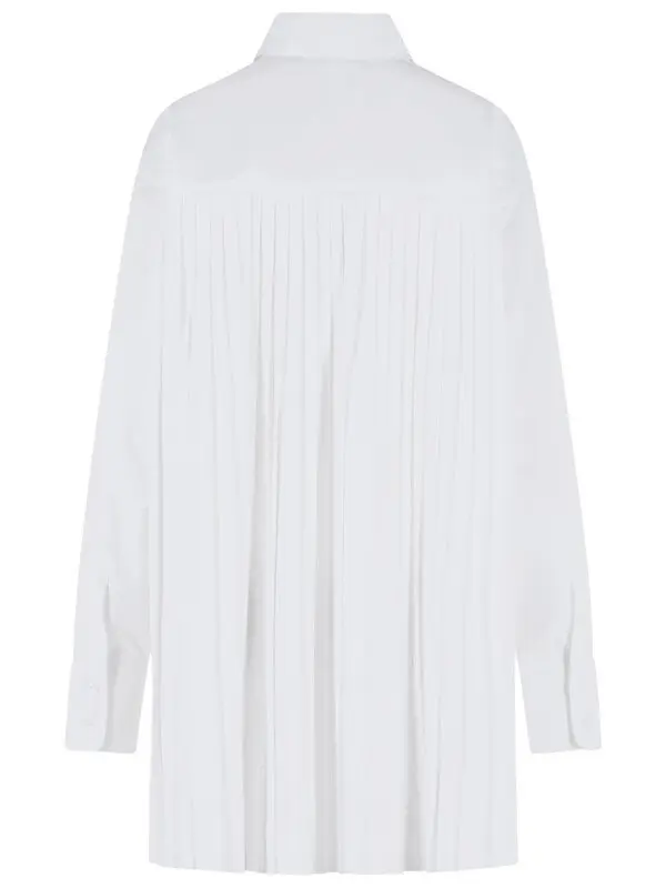 Sportmax Cotton Blend Shirt Dress - White