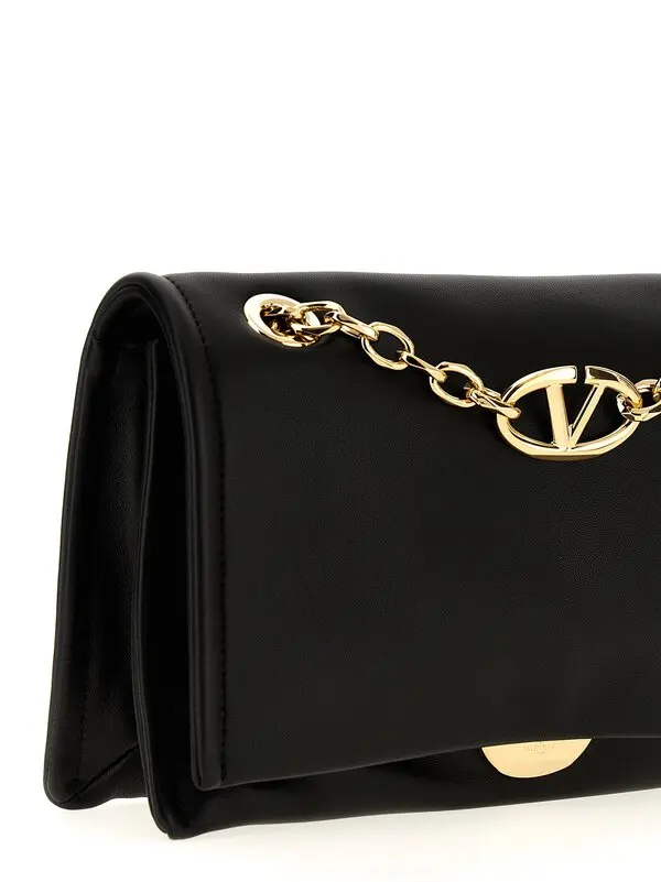 Valentino Garavani Vlogo Chain Shoulder Bag - Black