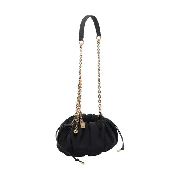 Chloé Pleated Clutch Bag With Chain Strap - Black