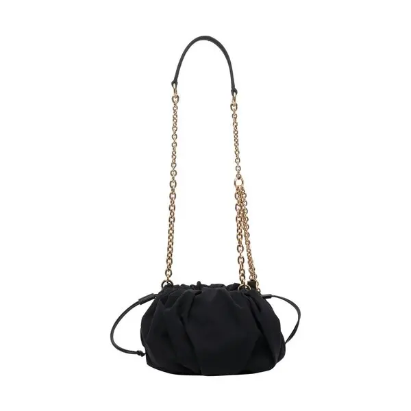 Chloé Pleated Clutch Bag With Chain Strap - Black