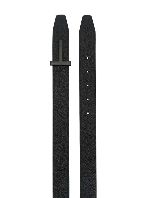 TOM FORD Logo Buckle Leather Belt