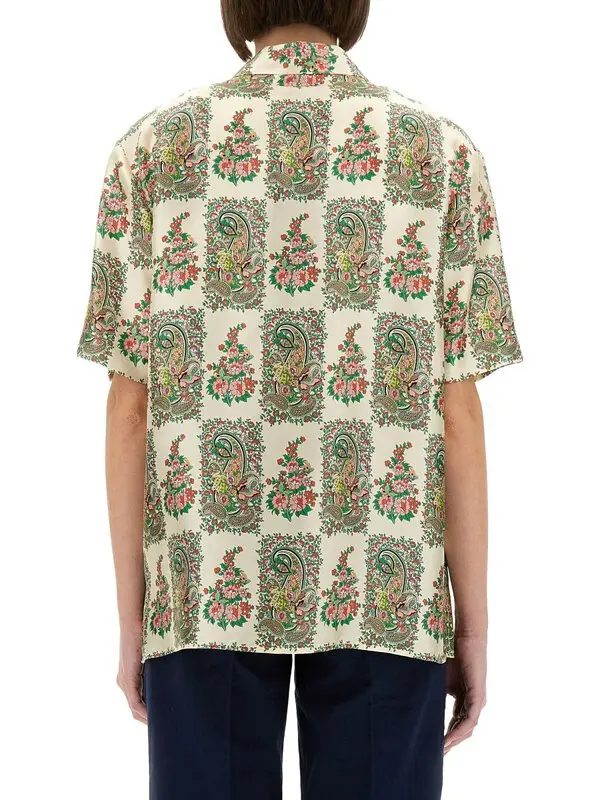Etro Printed Silk Georgette Shirt - Multicolor