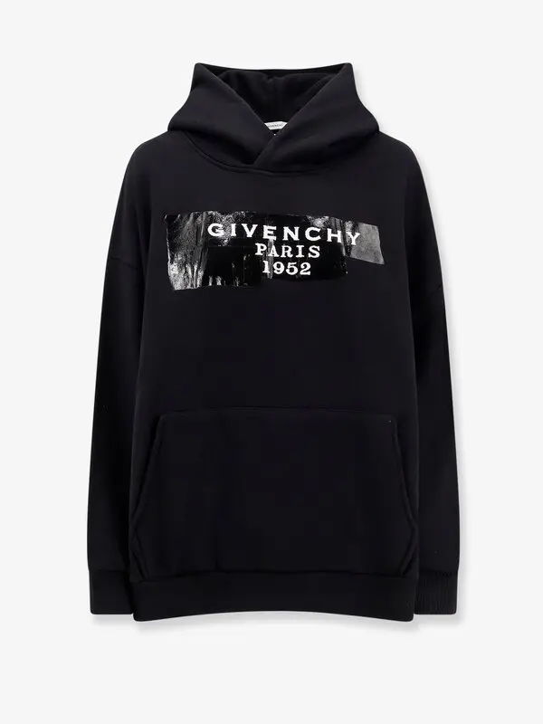 Givenchy Cotton Hooded Sweatshirt - Black