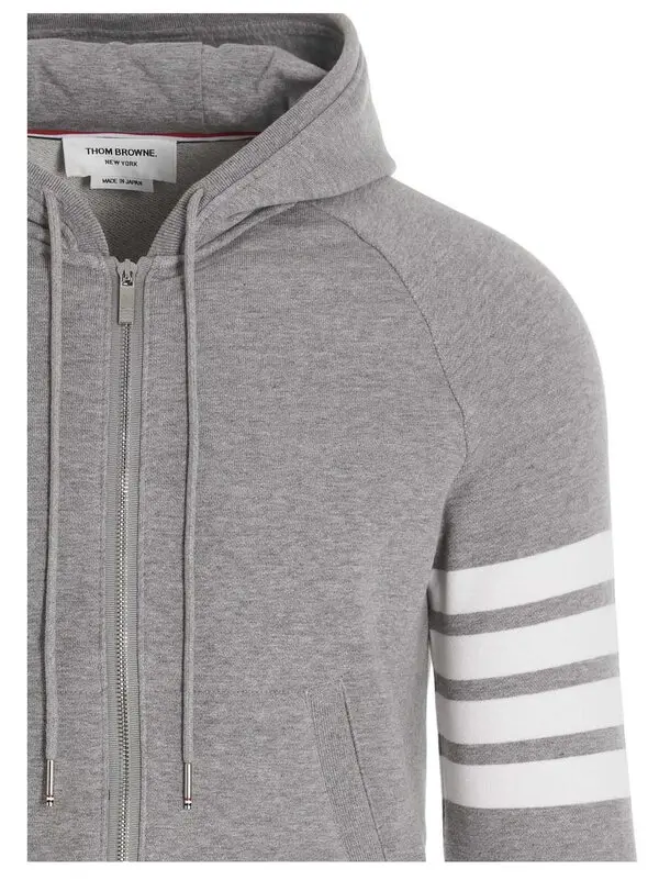 Thom Browne 4-bar Zip Hoodie