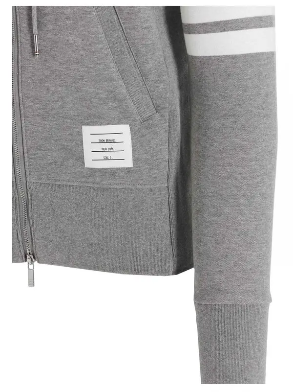 Thom Browne 4-bar Zip Hoodie