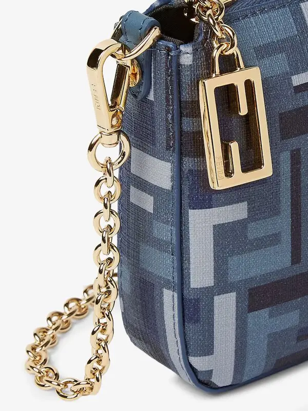Fendi Ff Jacquard Fabric Baguette Shoulder Bag - Multicolor
