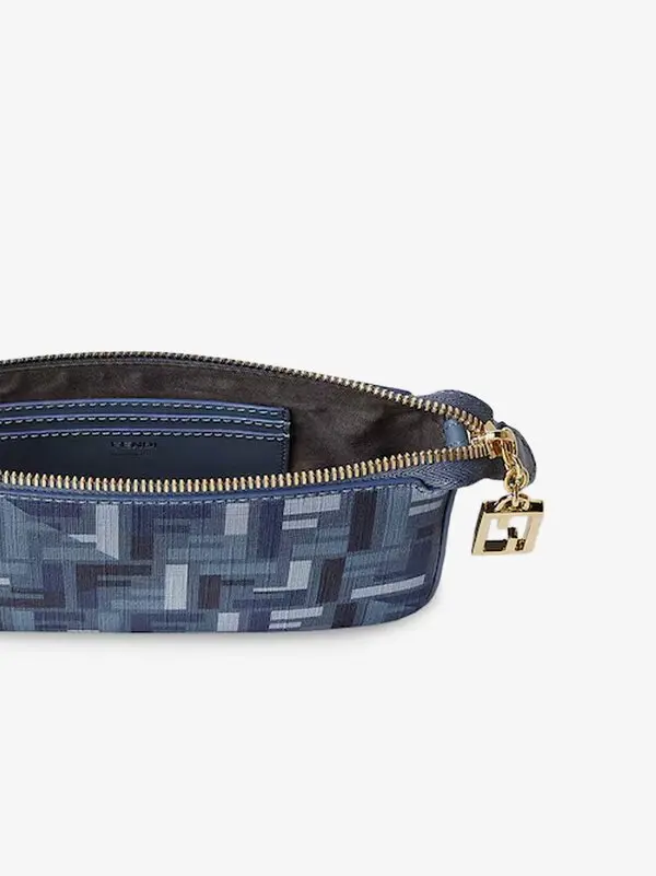 Fendi Ff Jacquard Fabric Baguette Shoulder Bag - Multicolor