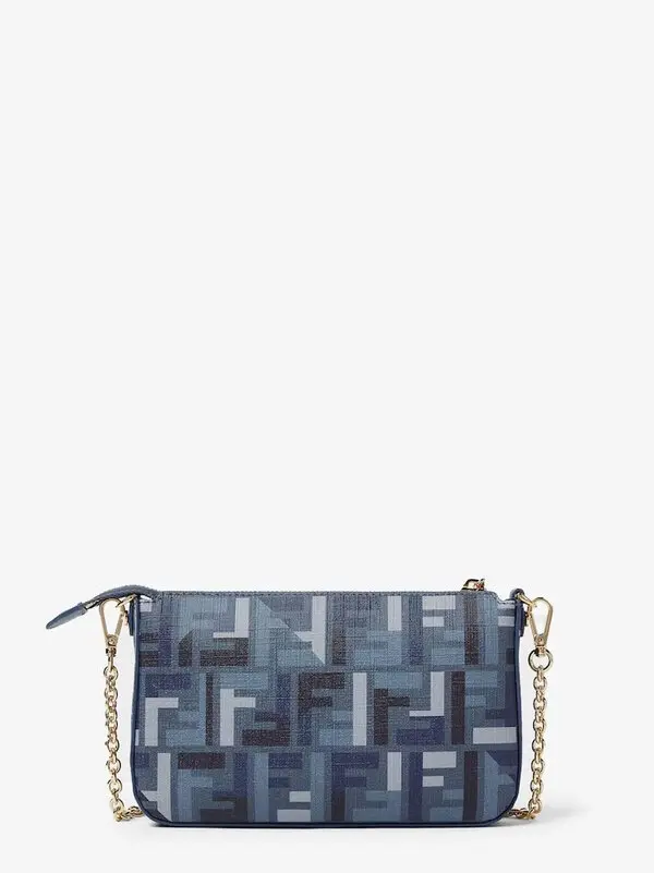 Fendi Ff Jacquard Fabric Baguette Shoulder Bag - Multicolor
