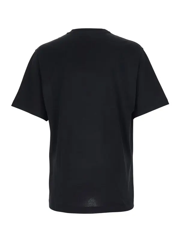 Dolce & Gabbana Crew Neck T-shirt With Back Logo Patch In Cotton