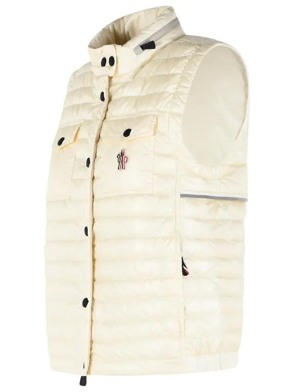 Moncler Gumiane Padded Vest With Hood - Cream