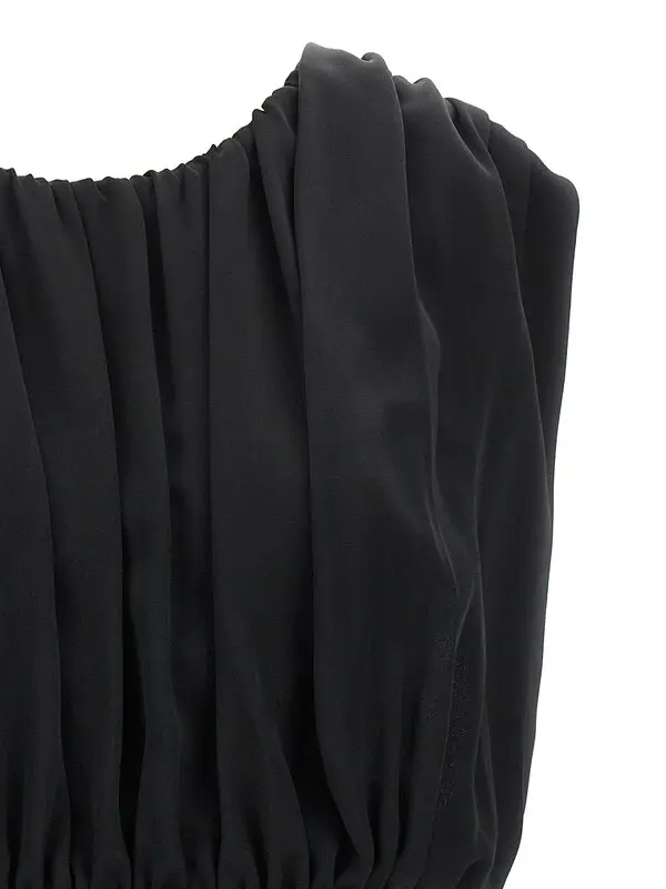 JIL SANDER Crinkled Plastron Top