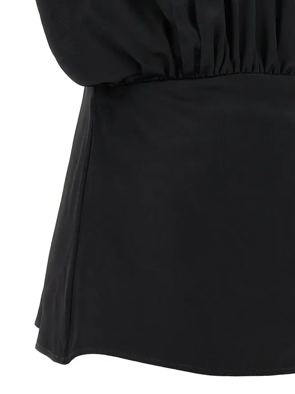 JIL SANDER Crinkled Plastron Top